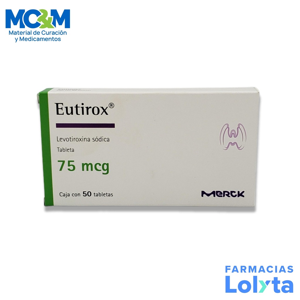 EUTIROX 75 MCG C/50 TAB LEVOTIROXINA SODICA LAB MERCK | Website ...